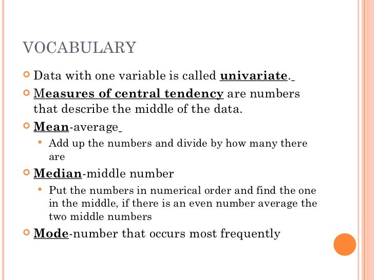 Statistical Measures