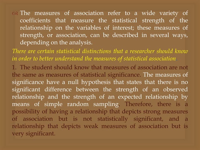 Measure of Association | PPTX