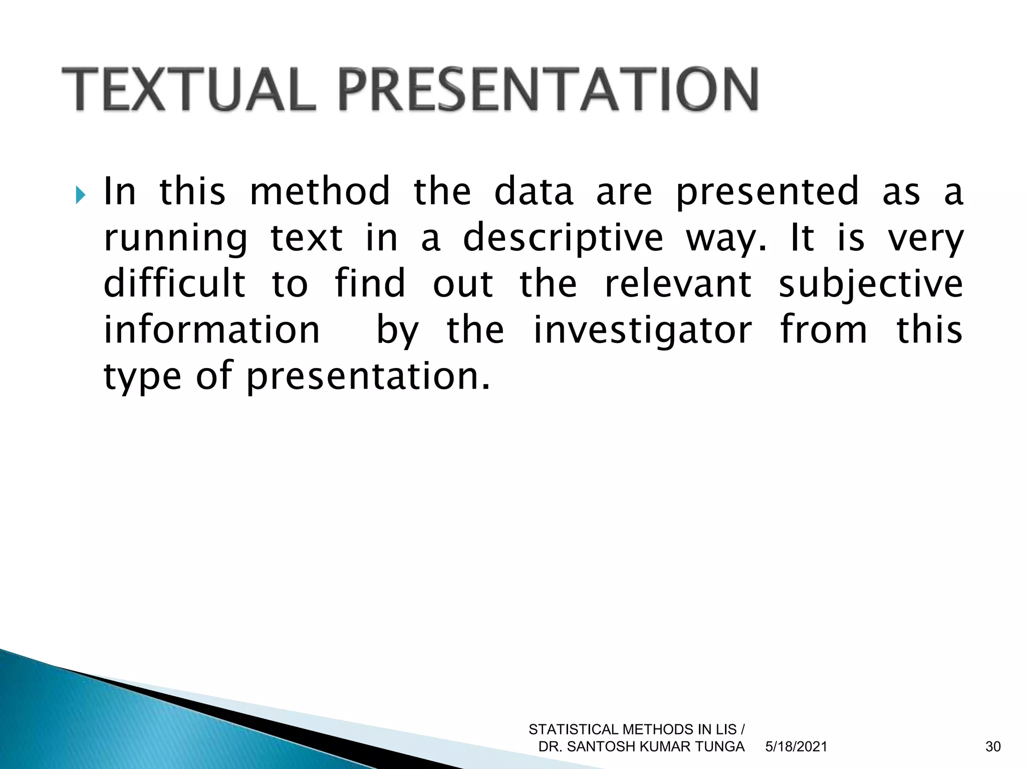 Statistical Methods in Library and Information Science: A Fundamental ...