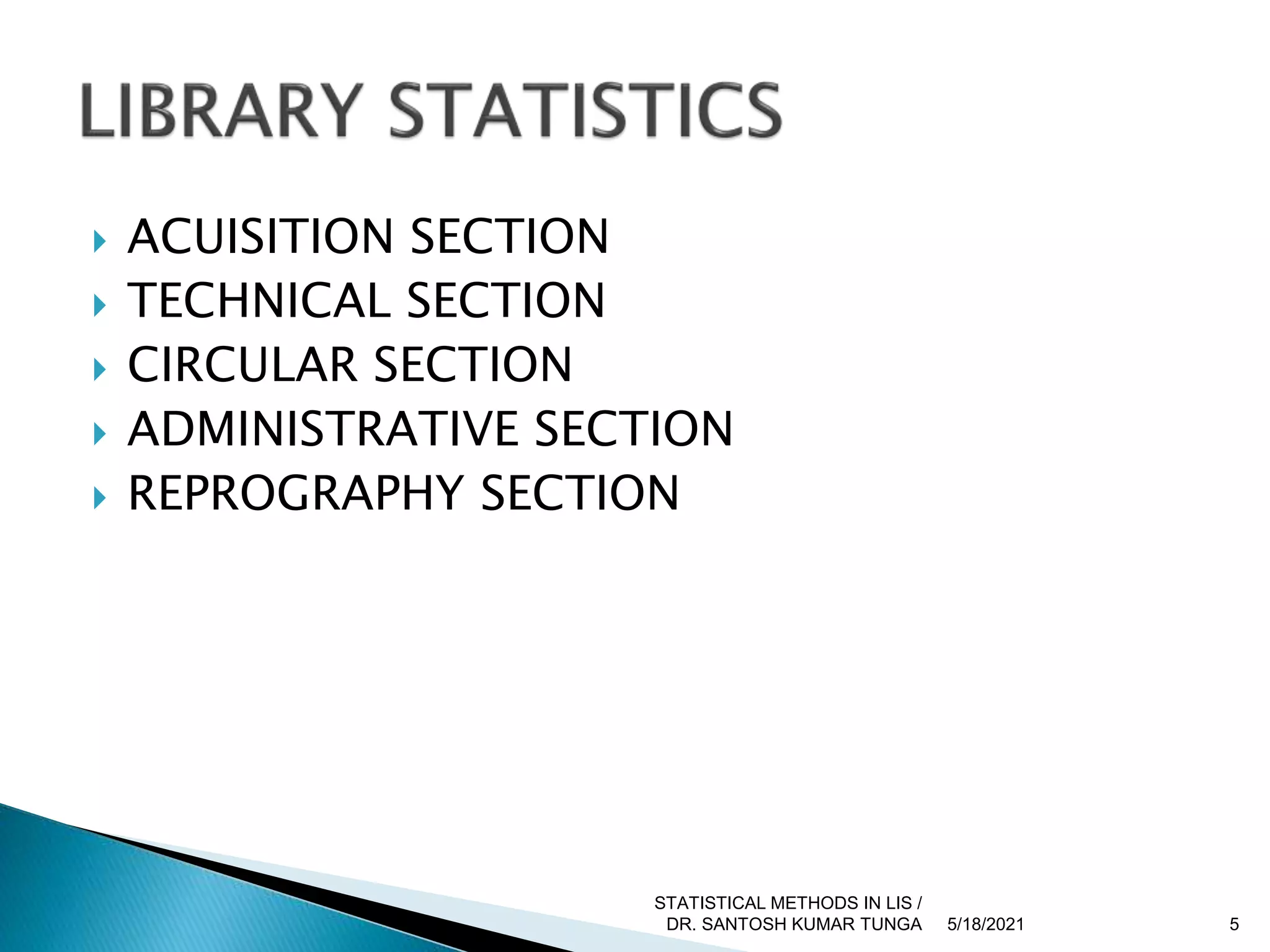 Statistical Methods in Library and Information Science: A Fundamental Approach | PPT