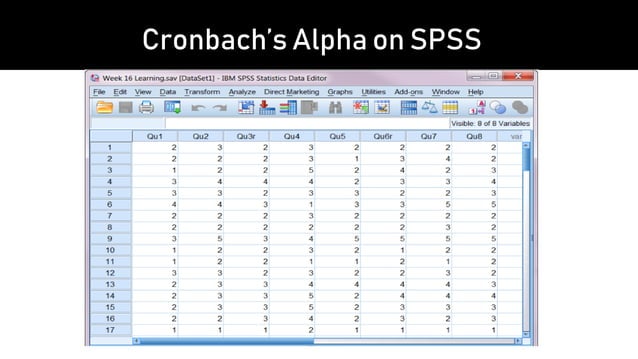 Statistical methods for questionnaire development: Questionnaire reliability analysis, Factor ...