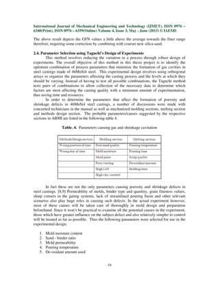 Statistical methods to optimize process parameters to minimmize | PDF