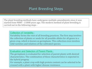 Statistical method suitable for the analysis of plant breeding | PPTX