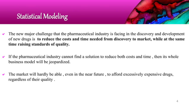 Statistical modeling in pharmaceutical research and development | PPTX