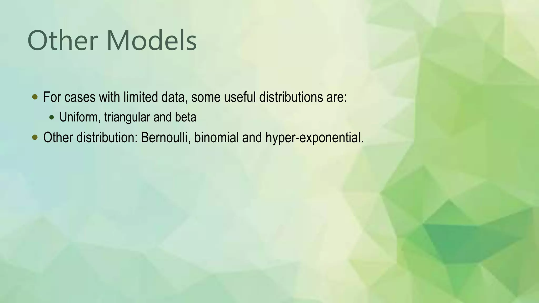 Statistical models in simulation | PPTX