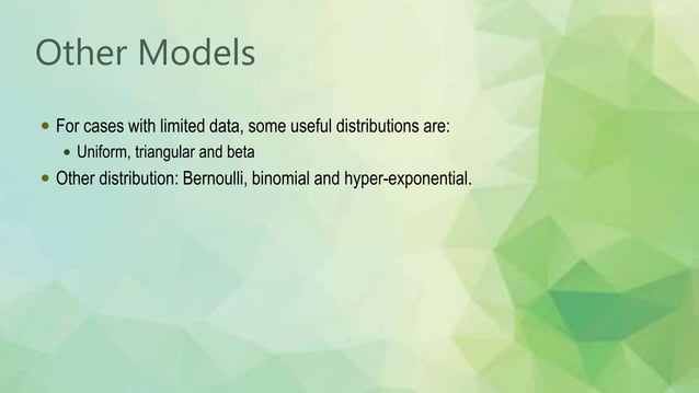 Statistical models in simulation | PPTX | Logistics | Business