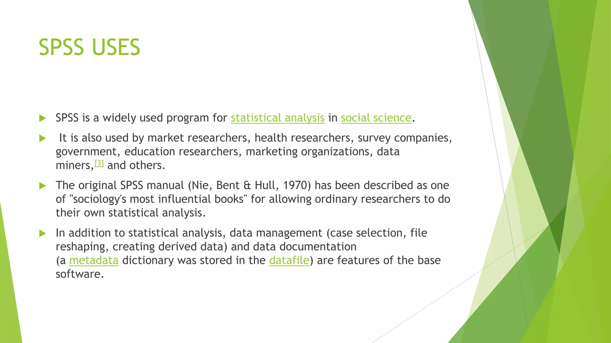 Statistical package for the social sciences | PPTX