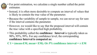 Statistical Parameters , Estimation , Confidence region.pptx