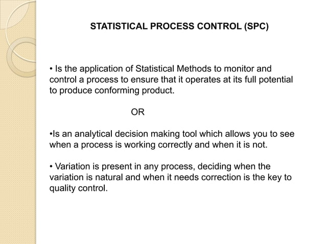 Statistical process control | PPTX