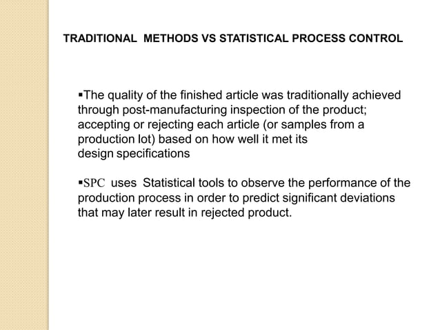 Statistical process control | PPTX