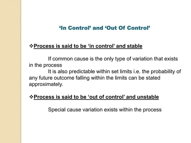 Statistical process control | PPTX