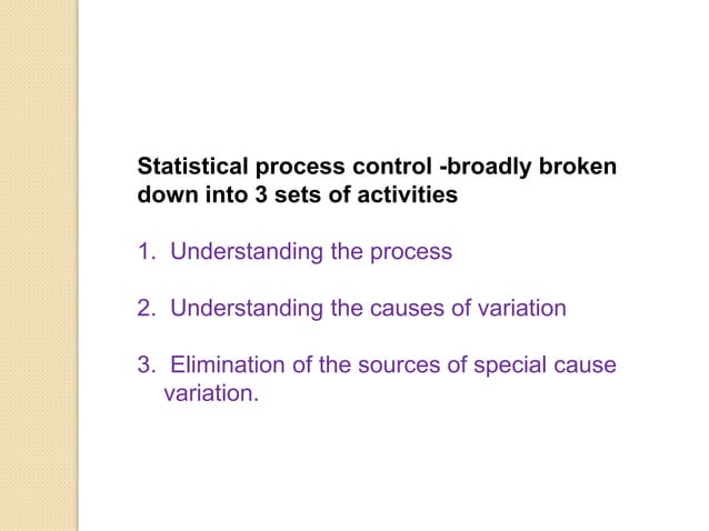 Statistical process control | PPTX