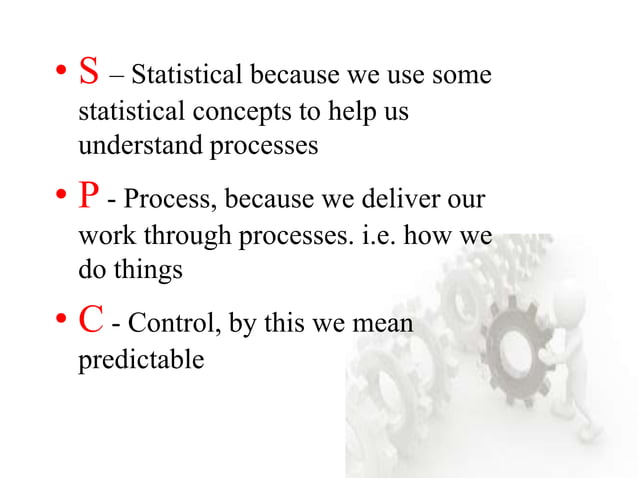 Statistical Process Control | PPT