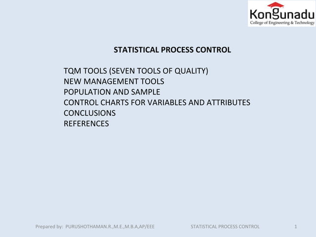 Statistical process control | PPT