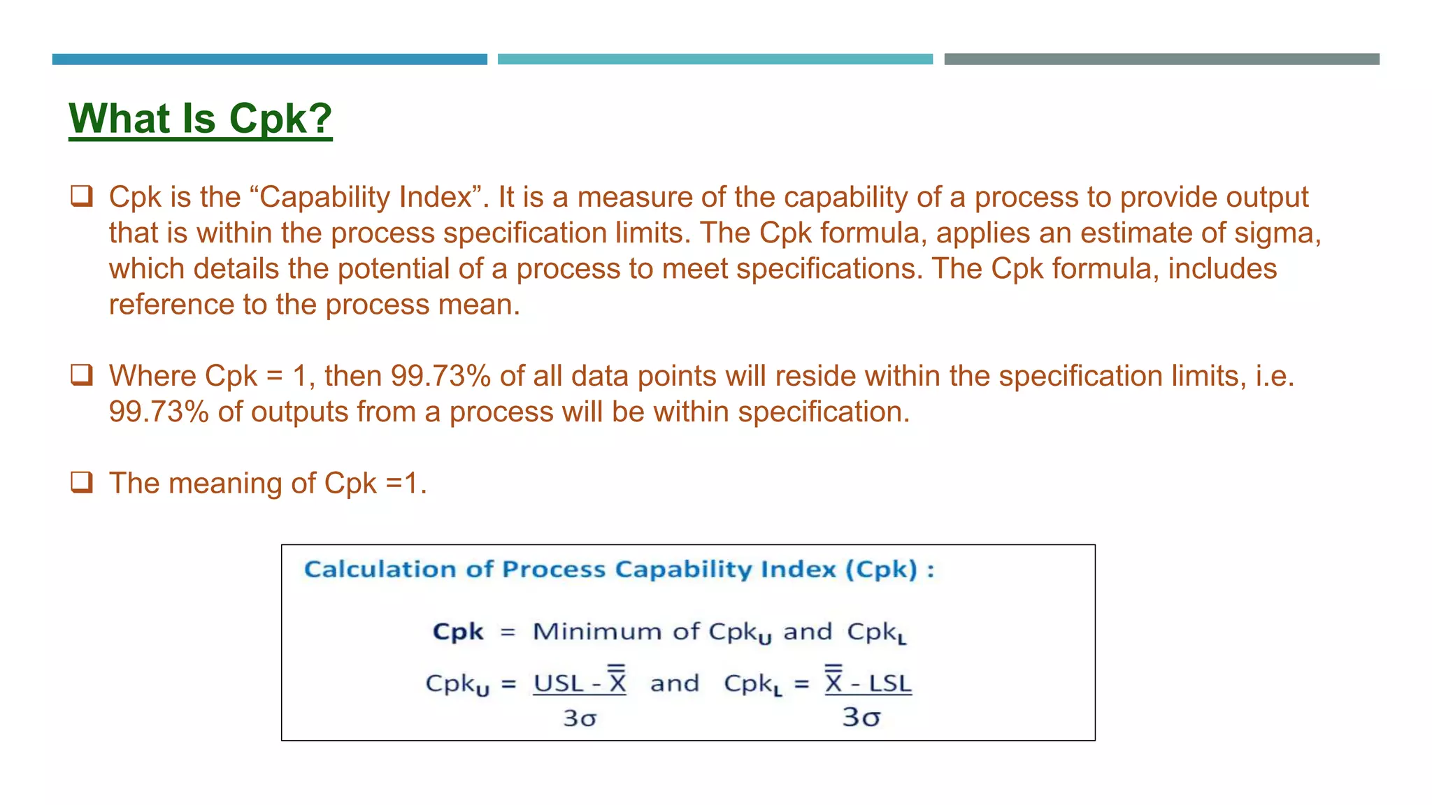 Statistical Process Controlcontrol Chart And Process Capability Pptx Physics Science