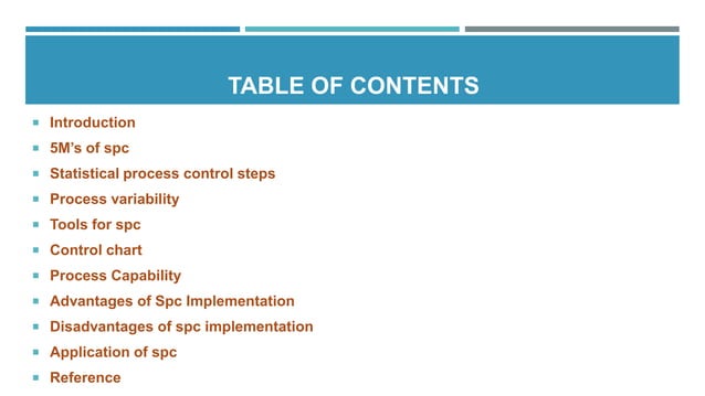 Statistical Process Control,Control Chart and Process Capability | PPTX ...