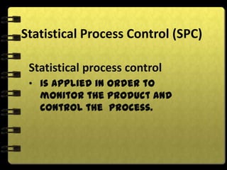 Statistical process control (spc) | PPT
