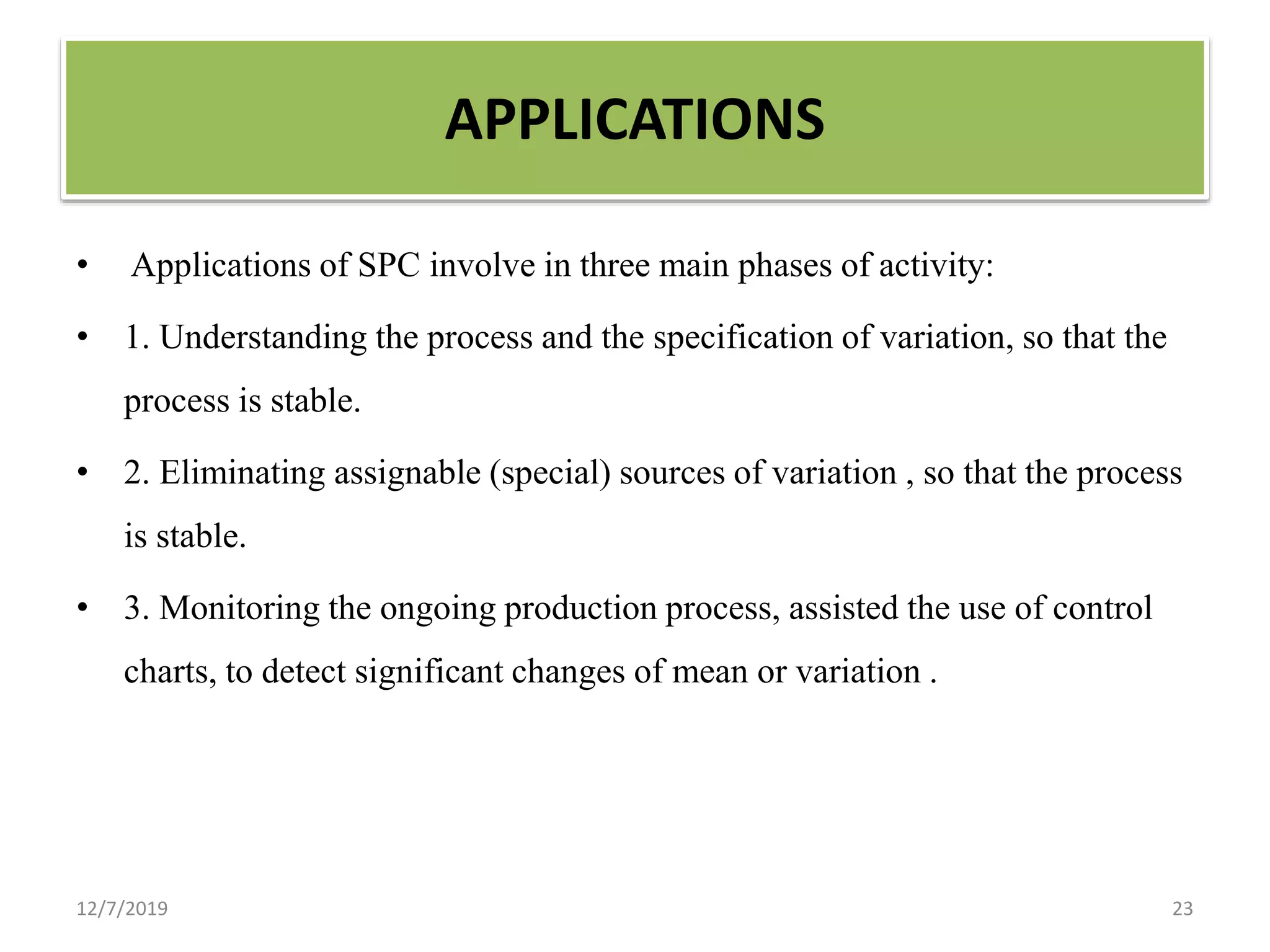 Statistical process control (spc) | PPTX