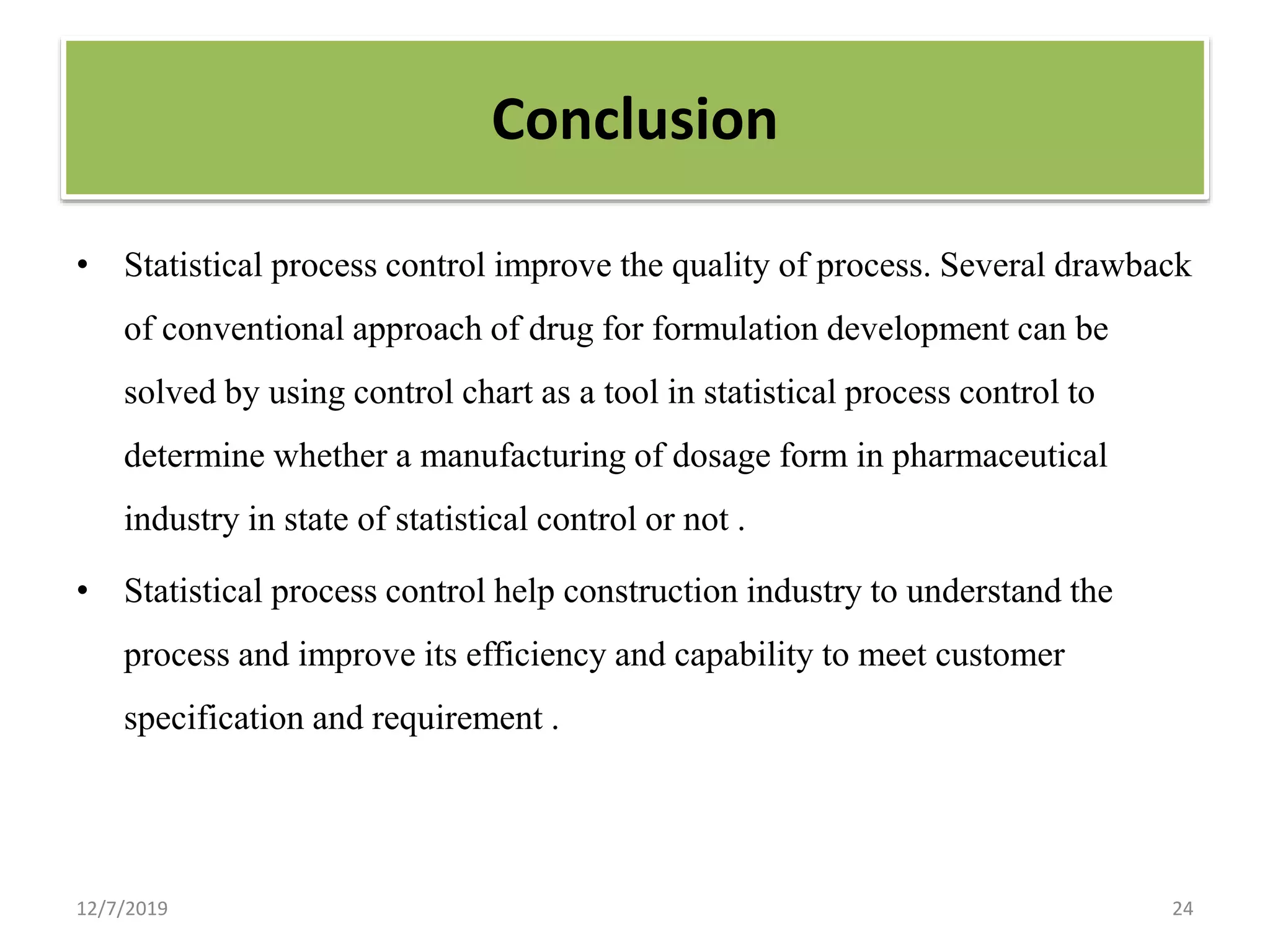 Statistical process control (spc) | PPTX