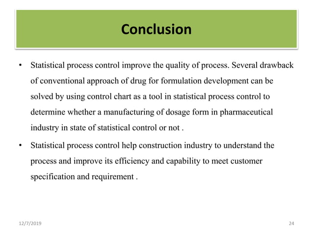 Statistical process control (spc) | PPTX