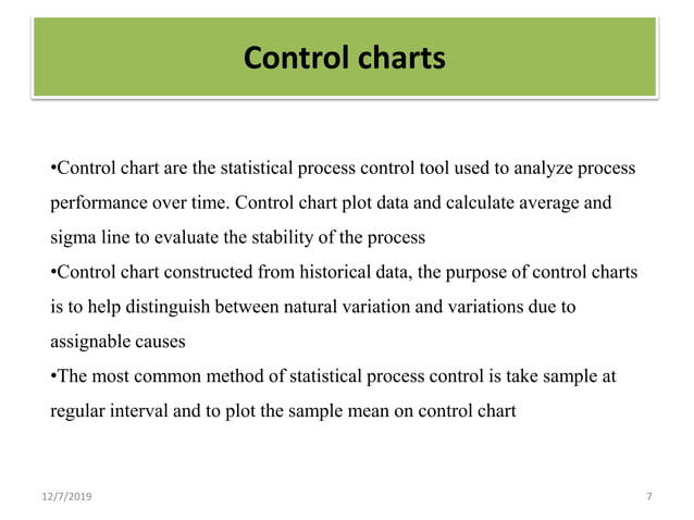 Statistical process control (spc) | PPTX