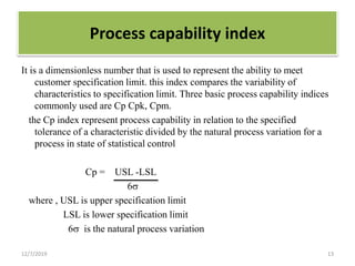 Statistical process control (spc) | PPTX