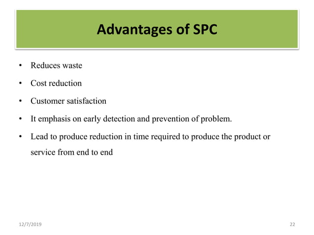 Statistical process control (spc) | PPTX
