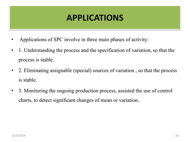 Statistical process control (spc) | PPTX
