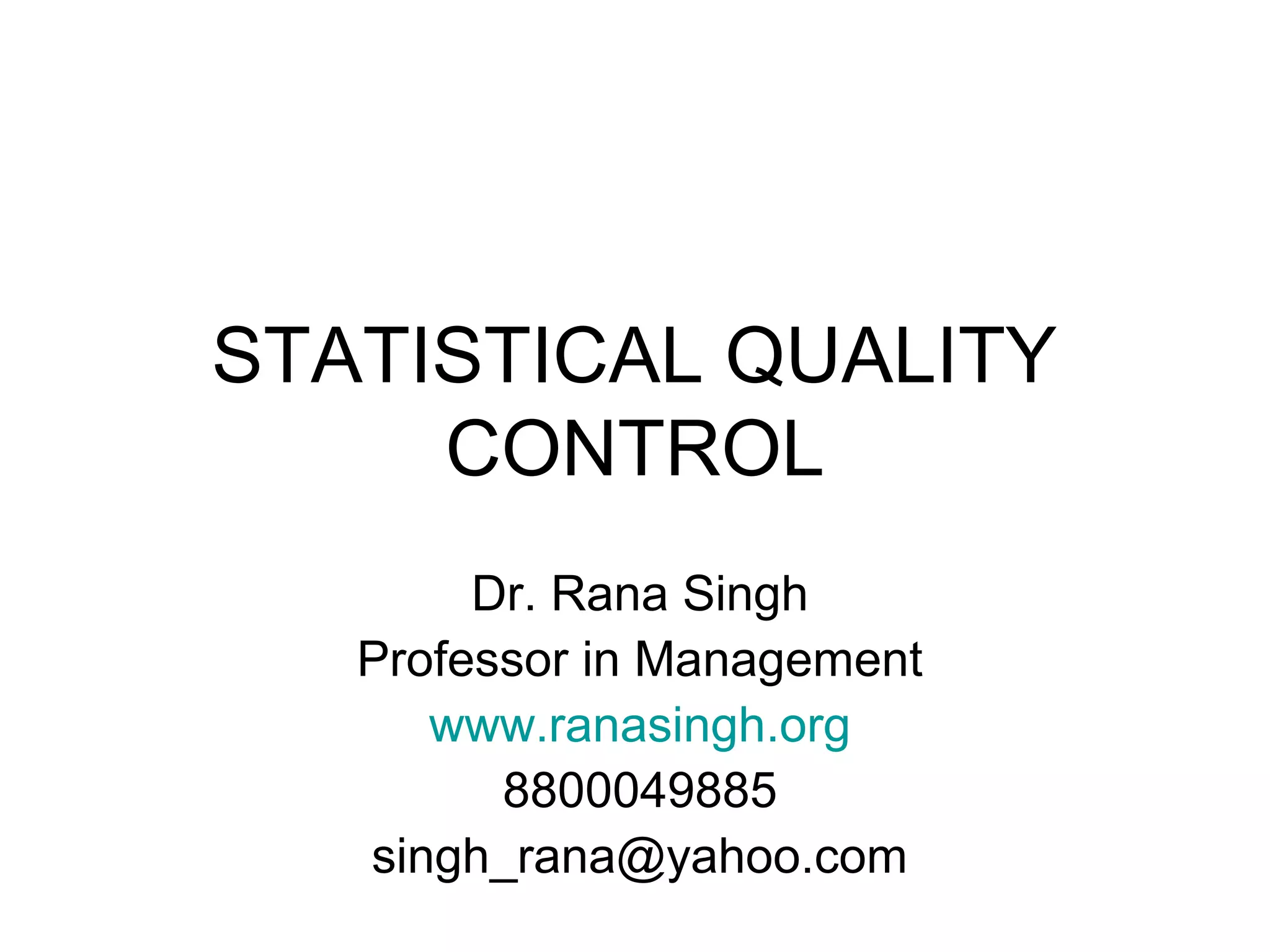Statistical Quality Control | PPT