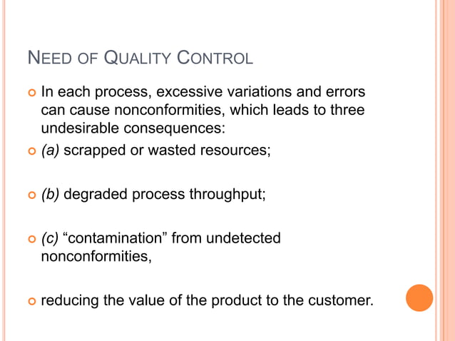 Statistical quality control | PPT