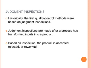 Statistical quality control | PPT