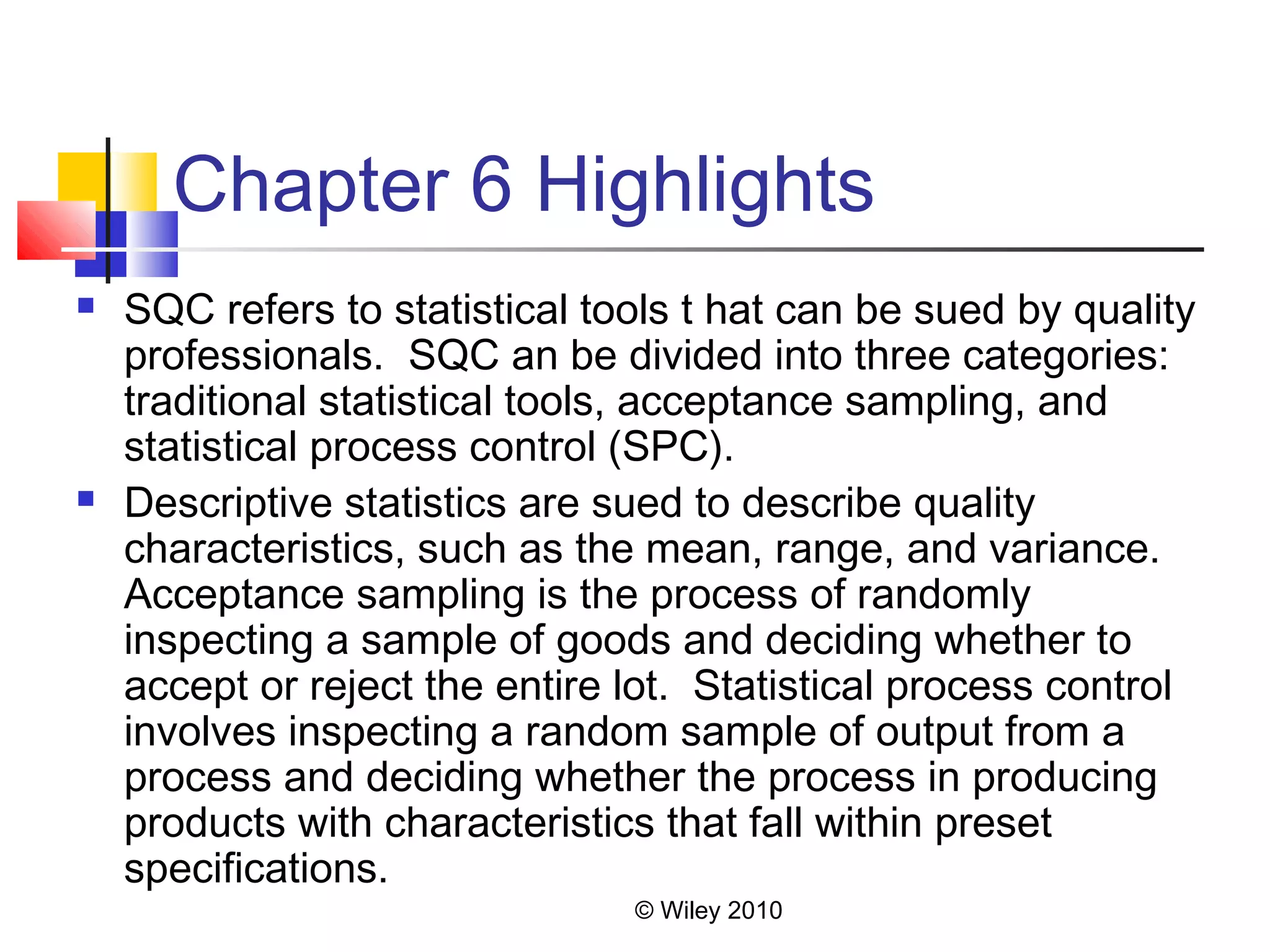 Statistical quality control | PPT