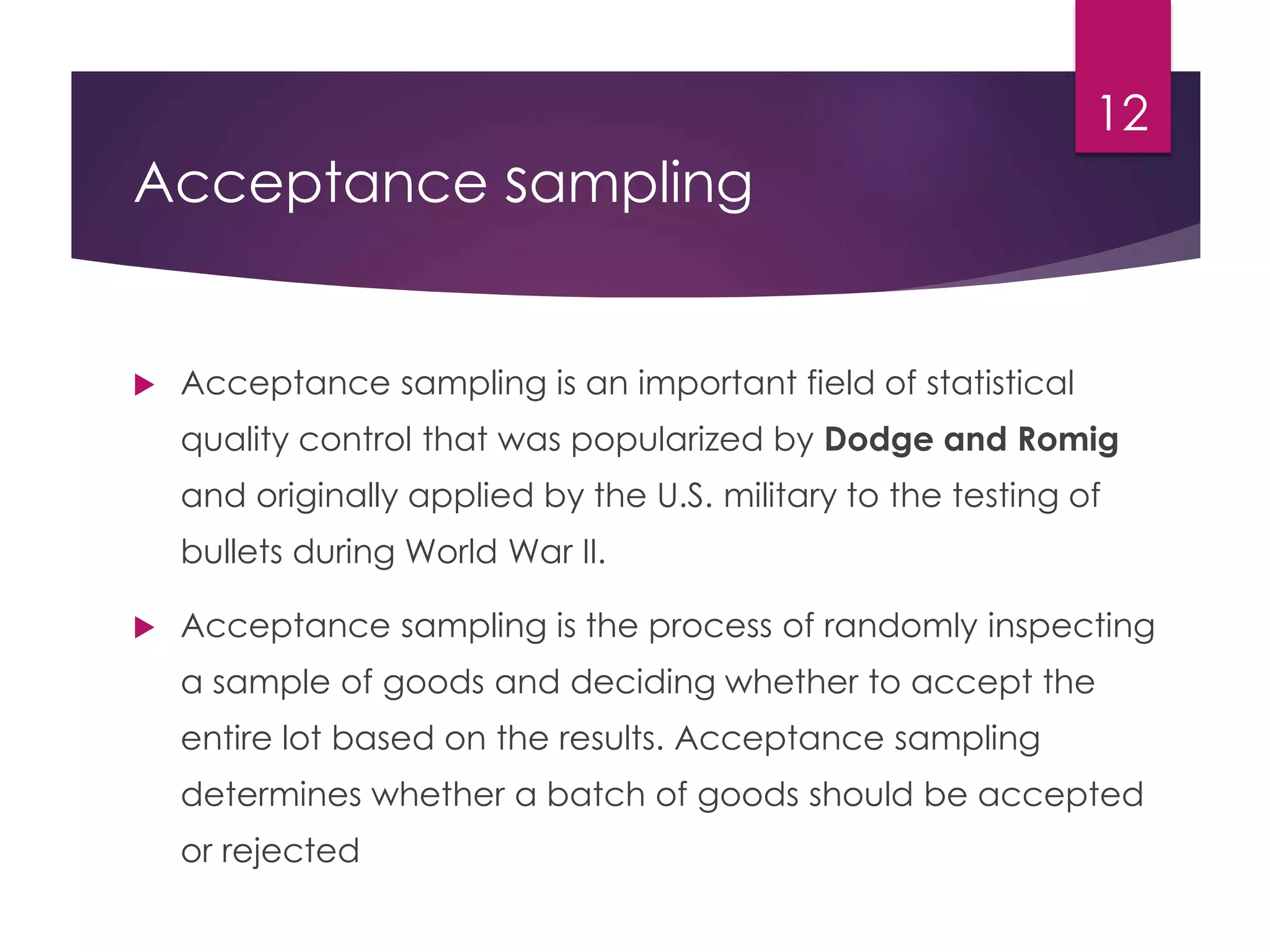 Statistical quality control | PPTX