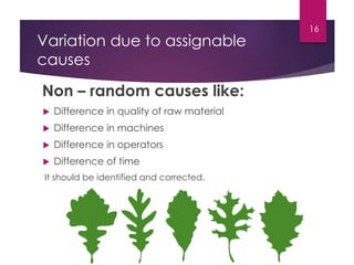 Statistical quality control | PPTX