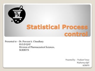Statistical Process control | PPTX