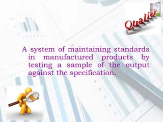 Statistical quality control | PPTX