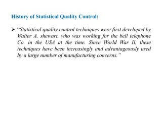 Statistical quality control 1,2 | PPTX