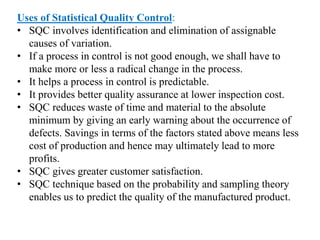 Statistical quality control 1,2 | PPTX