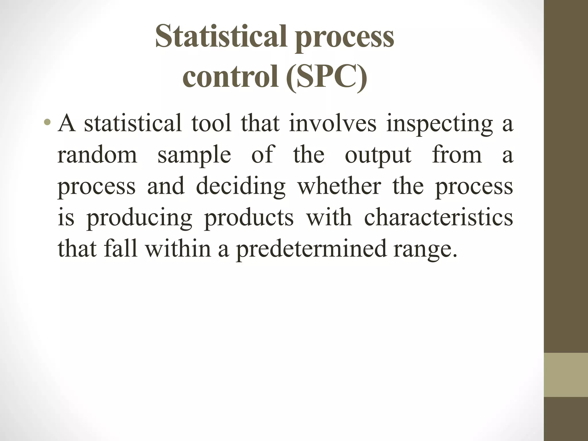 Statistical quality control introduction | PPTX