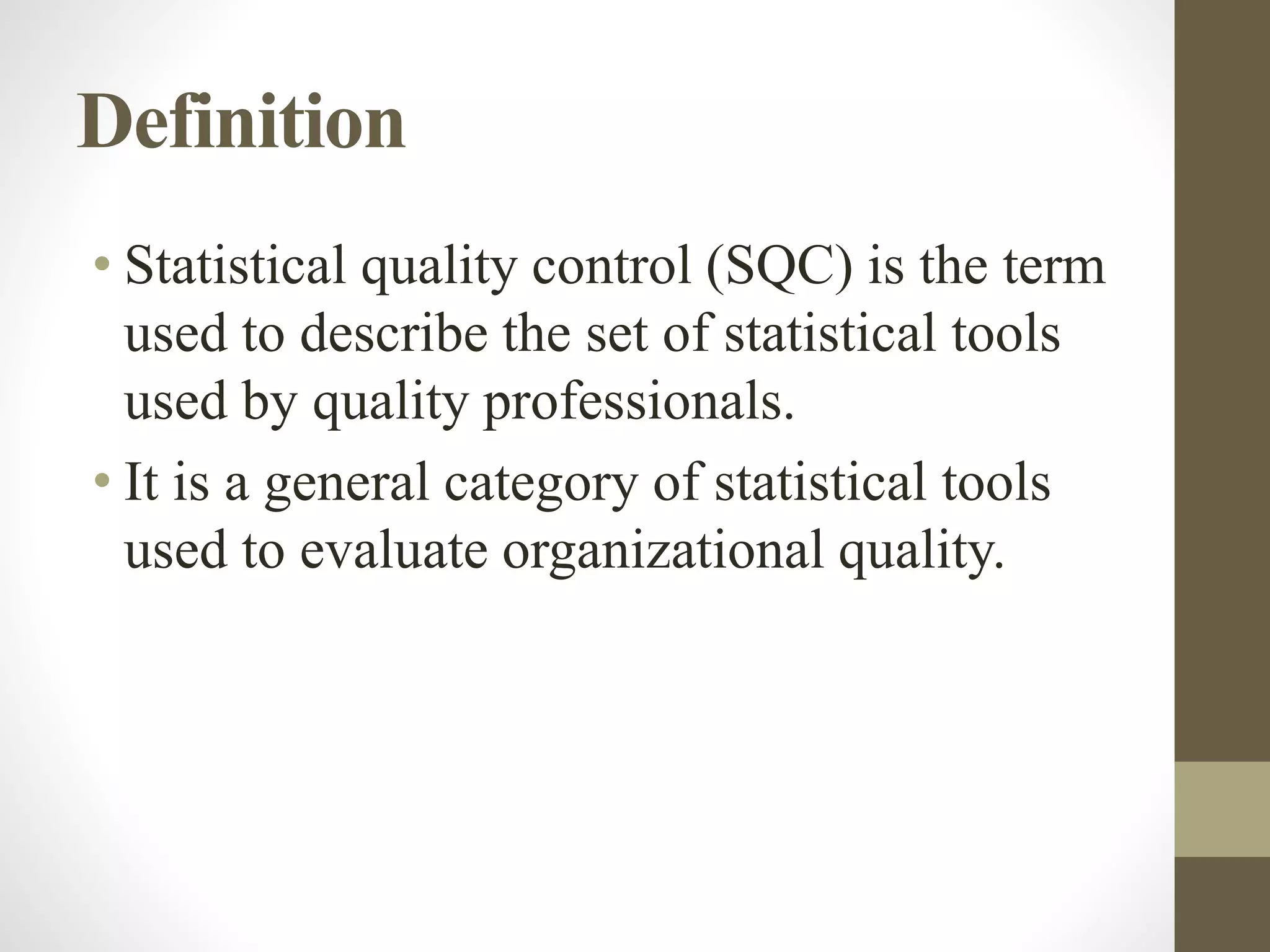 Statistical quality control introduction | PPTX