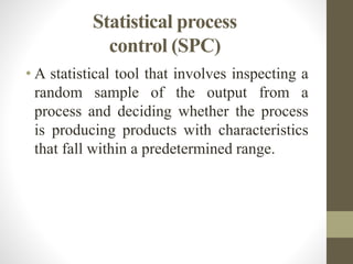 Statistical quality control introduction | PPTX