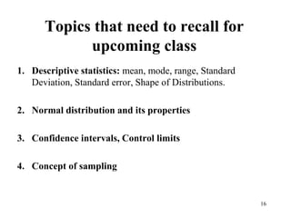 Statistical quality control introduction | PPTX