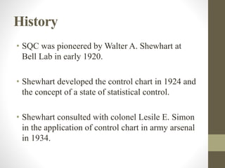 Statistical quality control introduction | PPTX