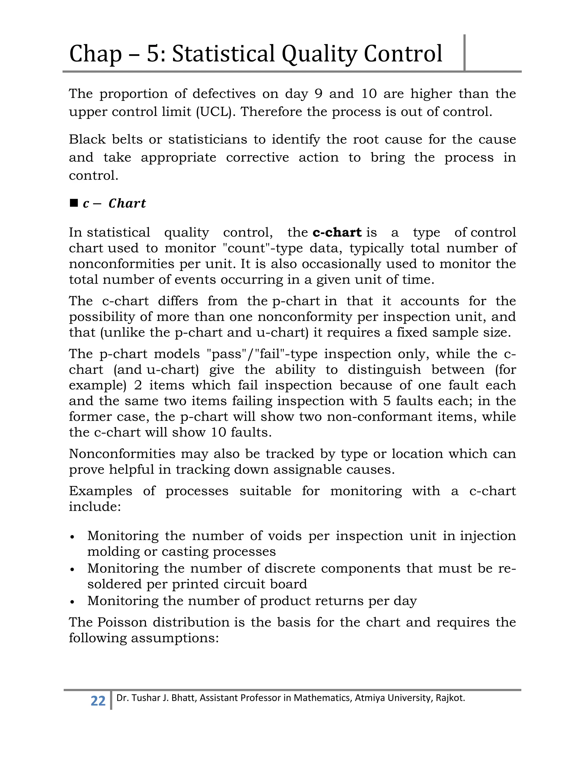 Statistical Quality Control Lecture Notes Pdf