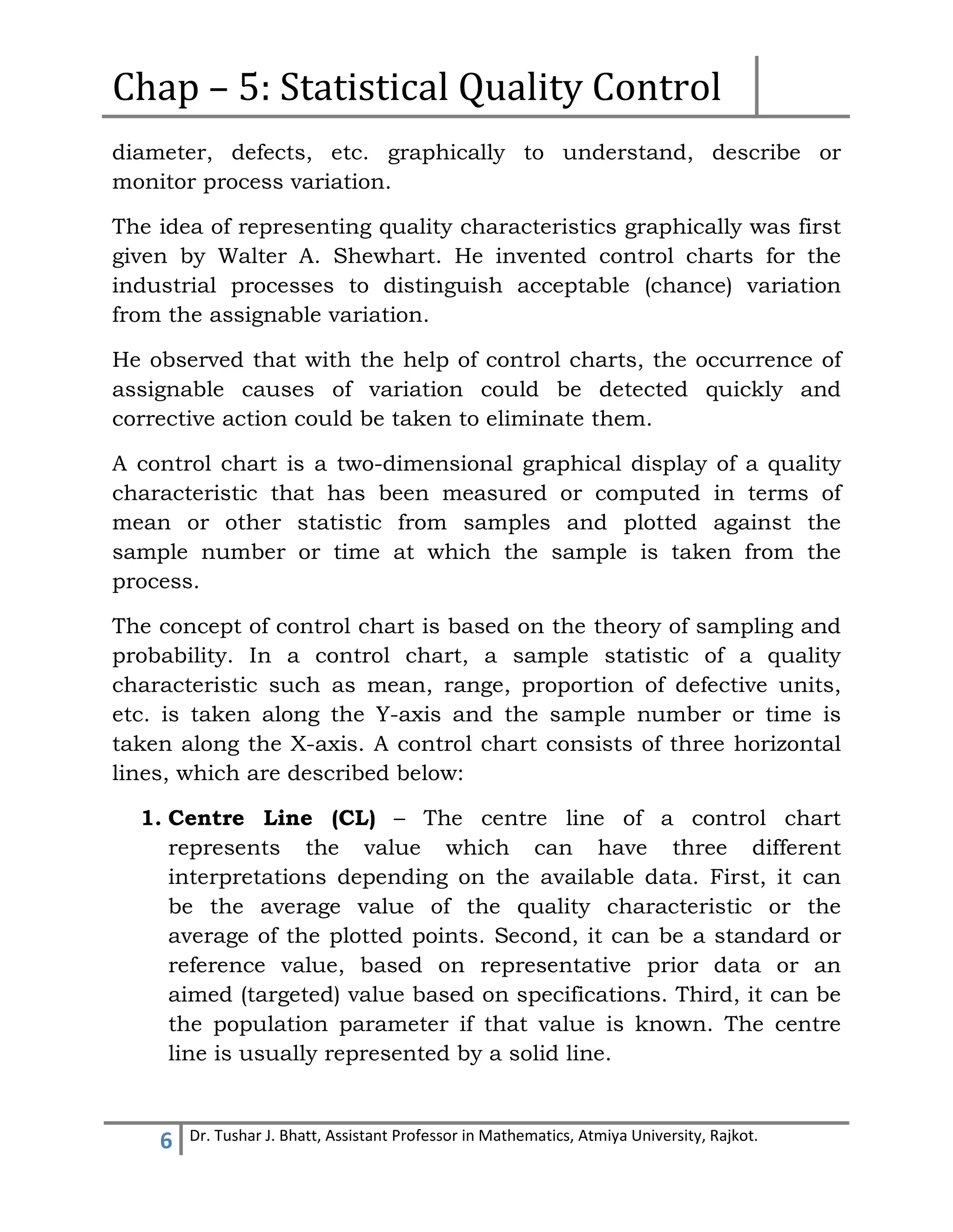 Statistical Quality Control Lecture Notespdf