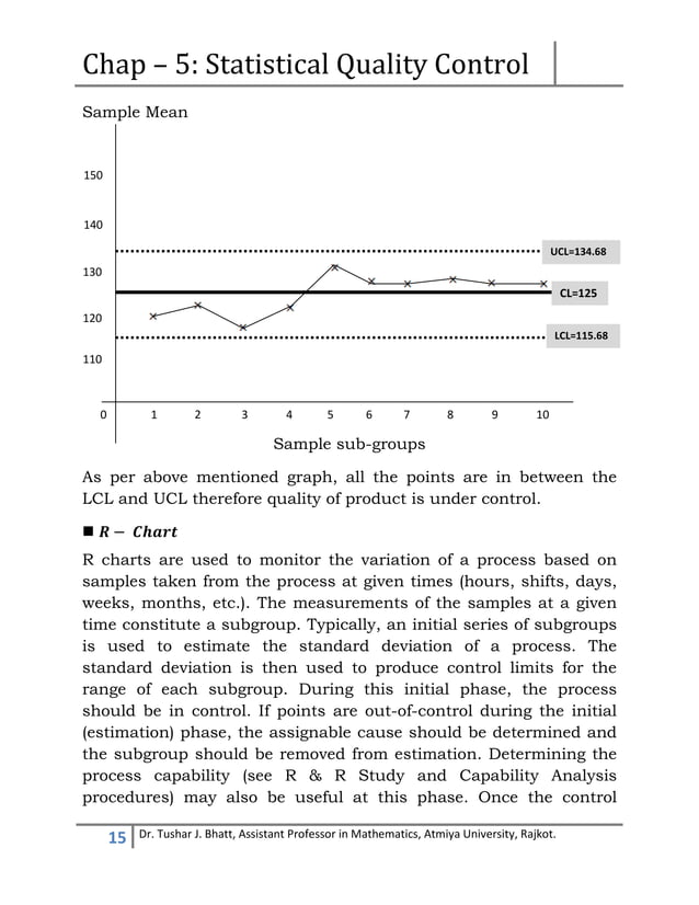 Statistical Quality Control Lecture Notespdf