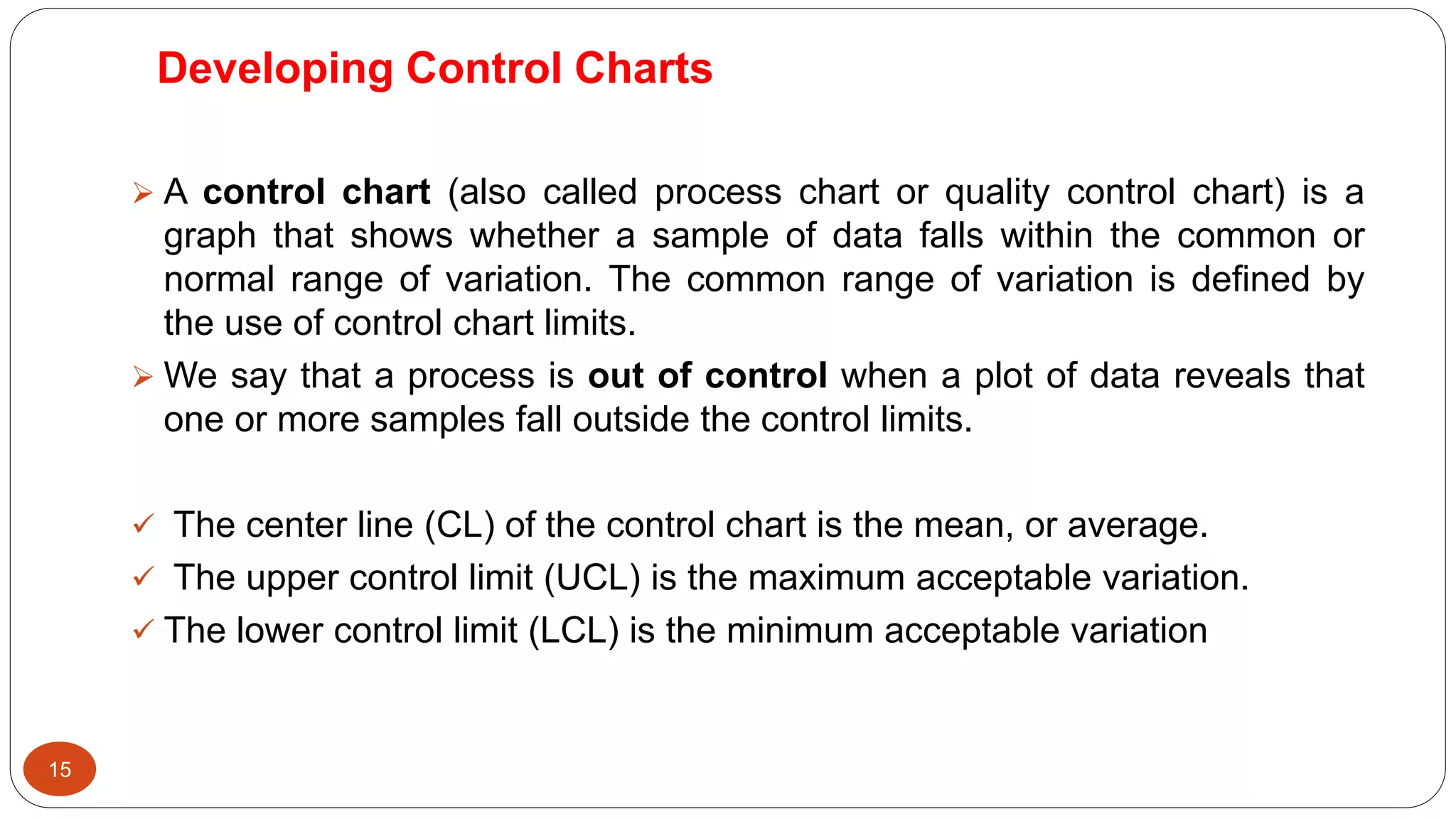Statistical quality control presentation | PPTX