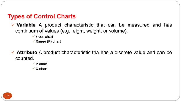 Statistical quality control presentation | PPTX | Physics | Science