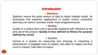 Statistical quality control presentation | PPTX