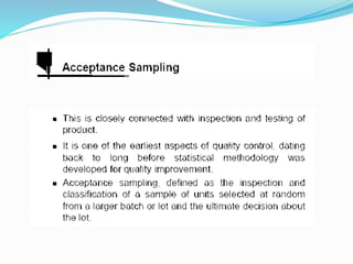Statistical quality control, sampling | PPTX